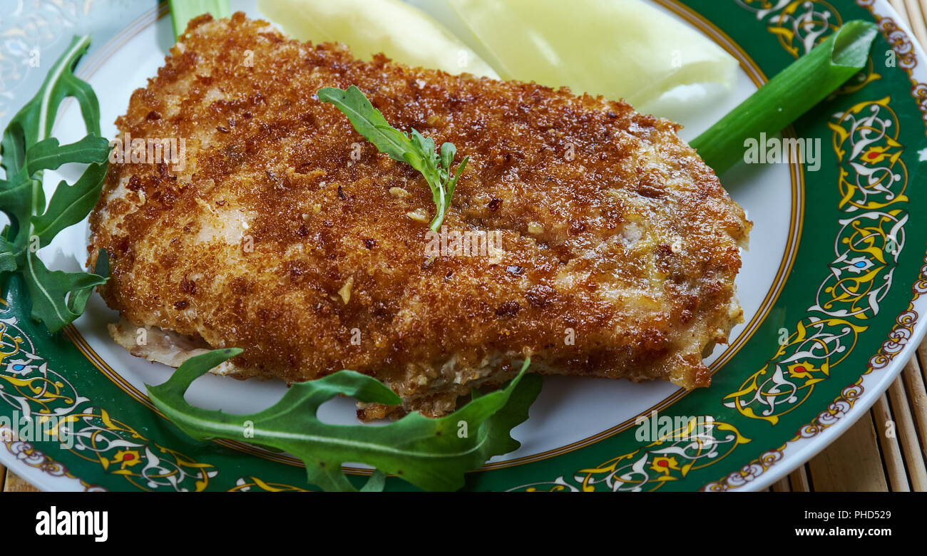 Israeli Chicken Schnitzel Stock Photo - Alamy