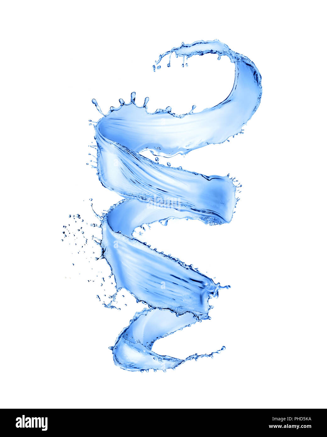 blue water splash isolated on white background Stock Photo - Alamy