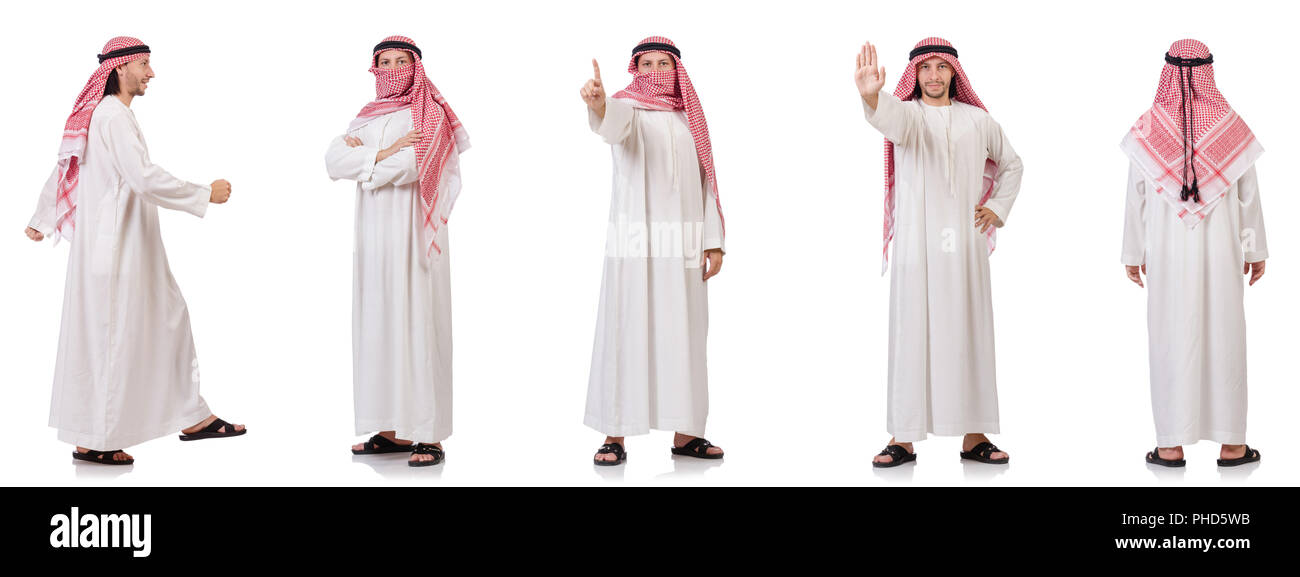 Arab man isolated on white background Stock Photo - Alamy