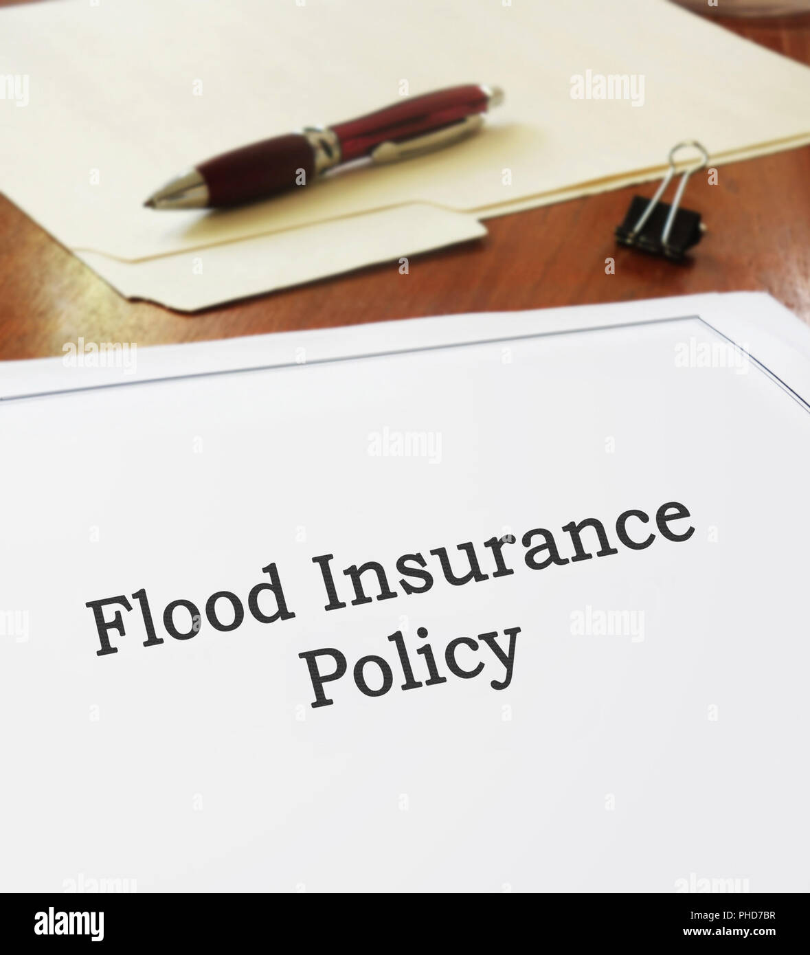 Flood Insurance Policy Stock Photo - Alamy