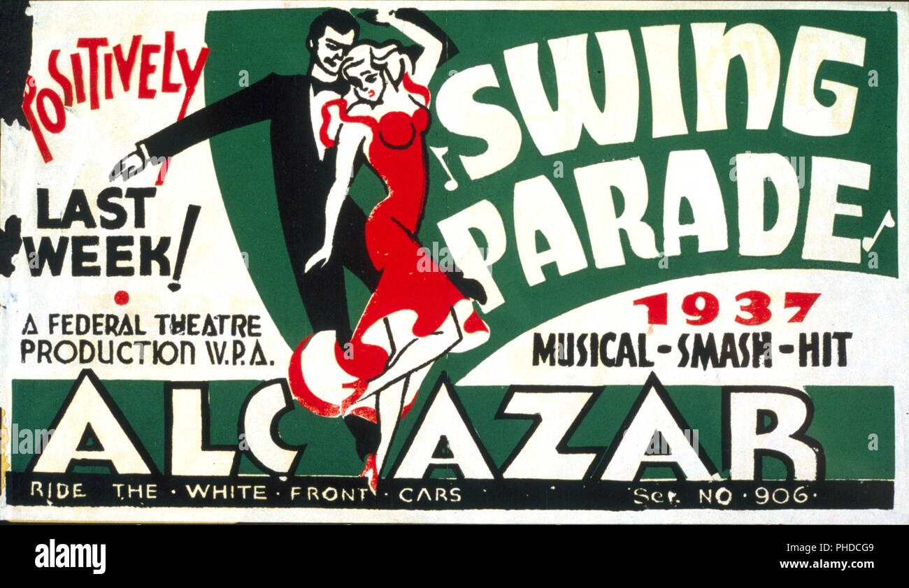 Poster for Federal Theatre Project presentation of "Swing Parade" at ...