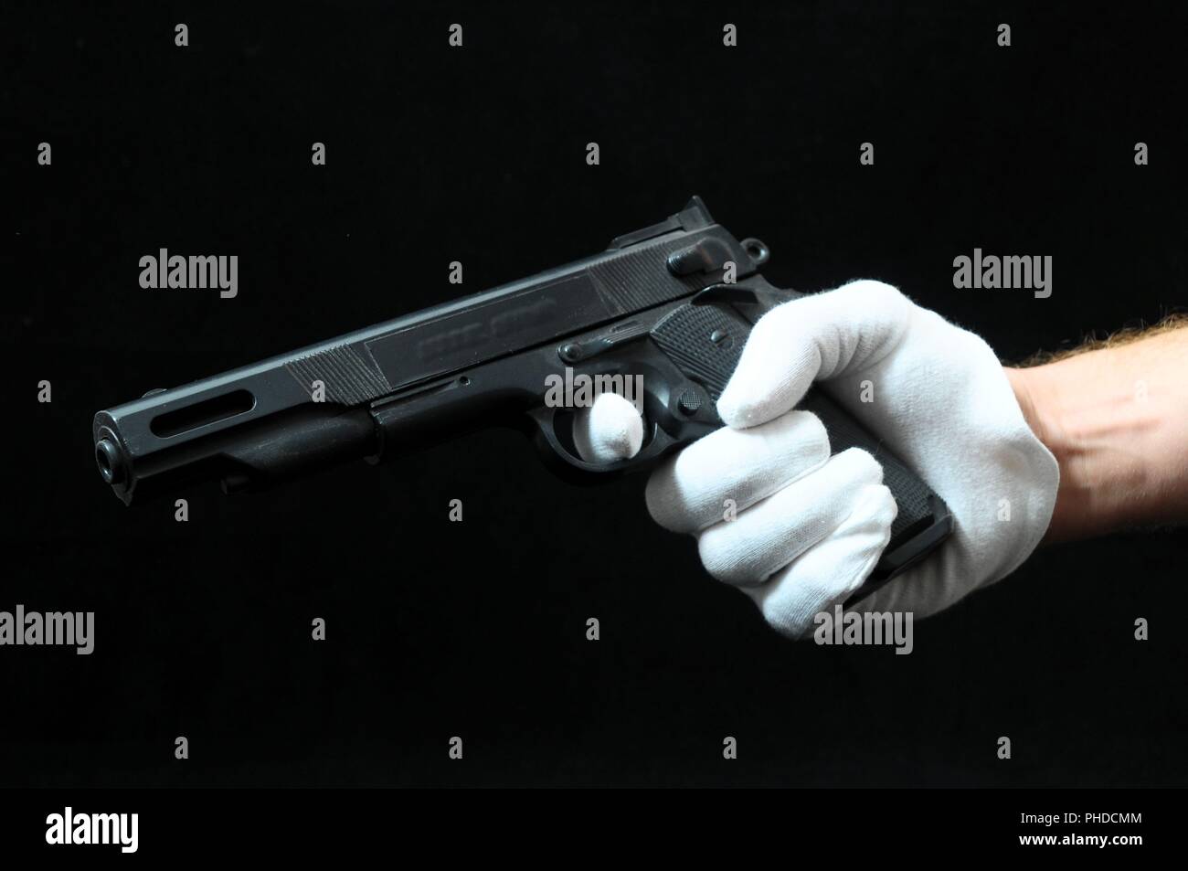 Gun Black Background