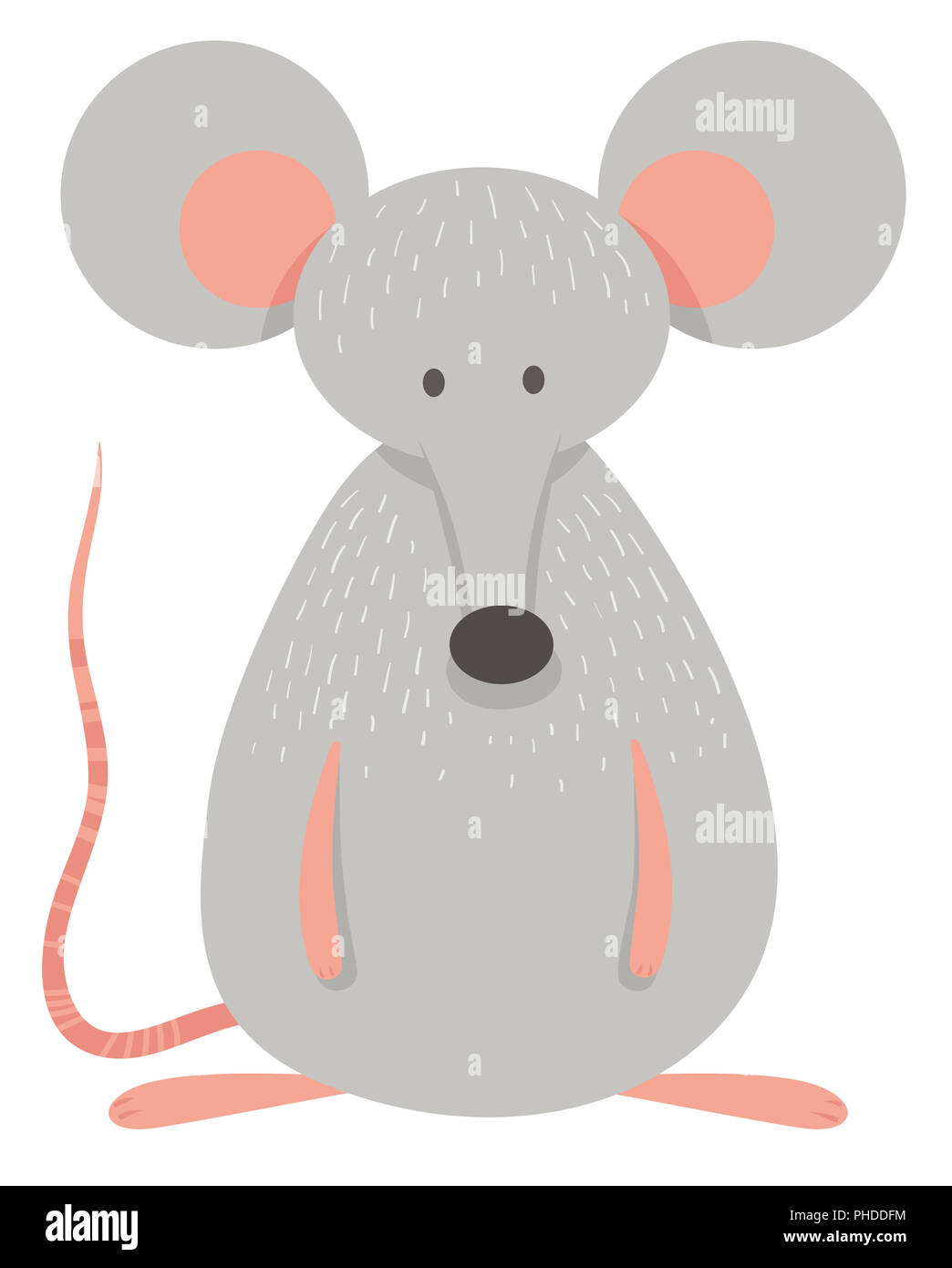 cute grey mouse animal character Stock Photo - Alamy