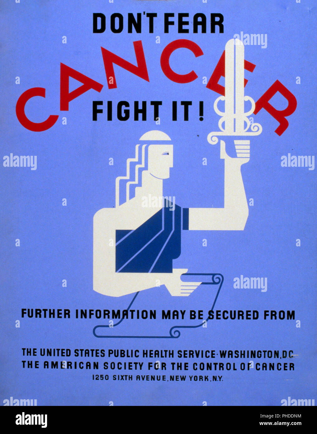 Poster promoting treatment for cancer Stock Photo - Alamy
