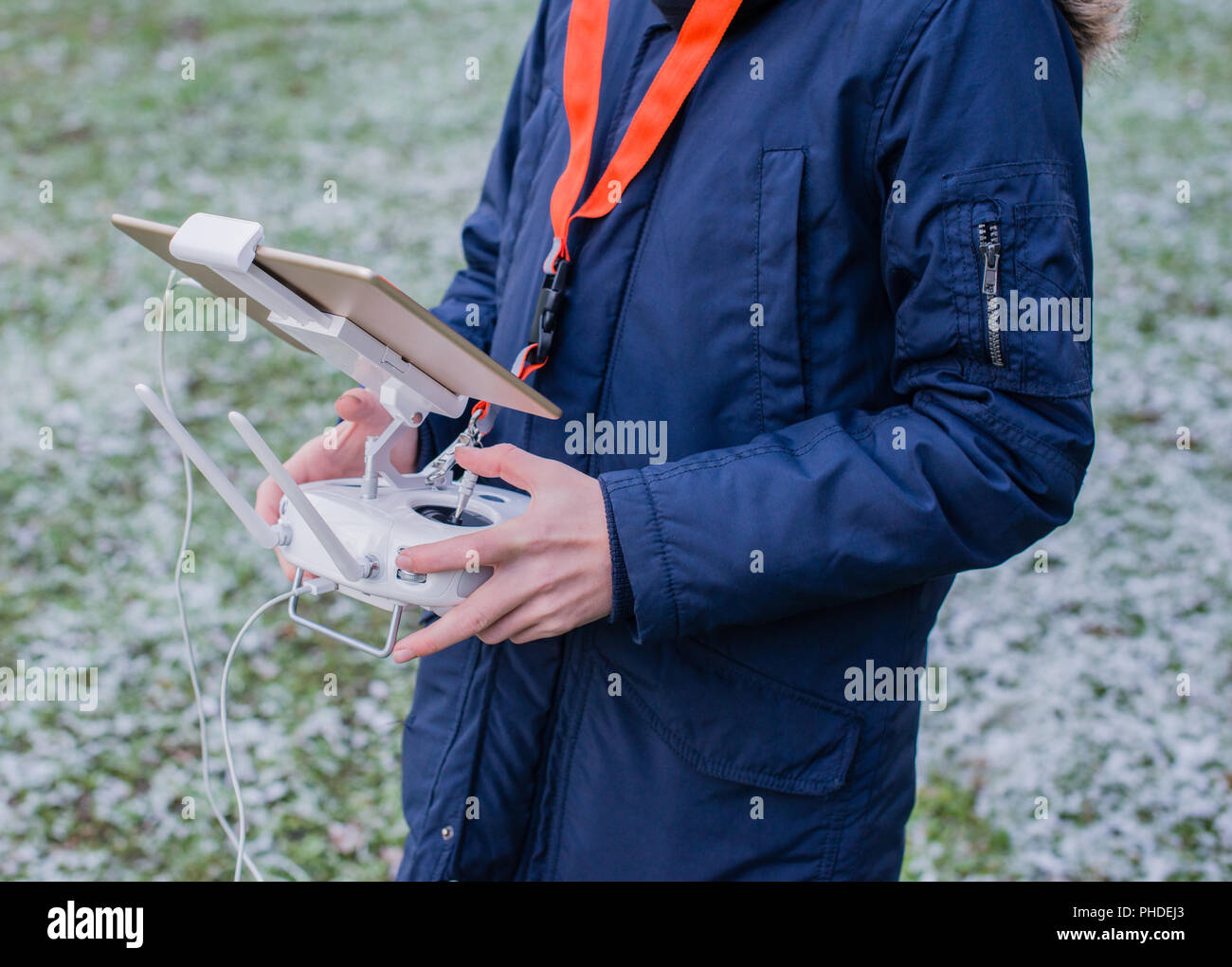 child operates a remote control for a drone Stock Photo - Alamy