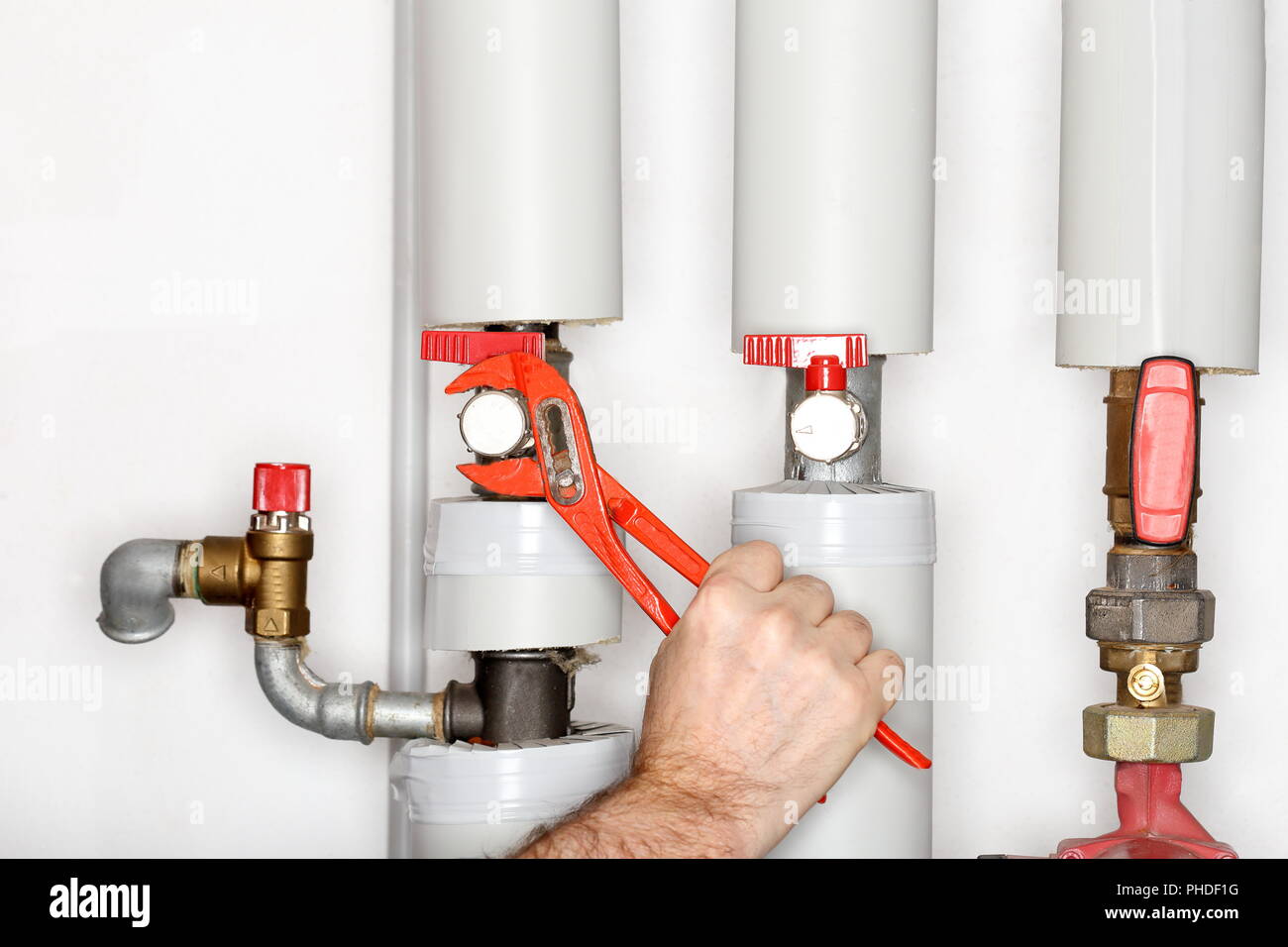 working on pipes Stock Photo - Alamy
