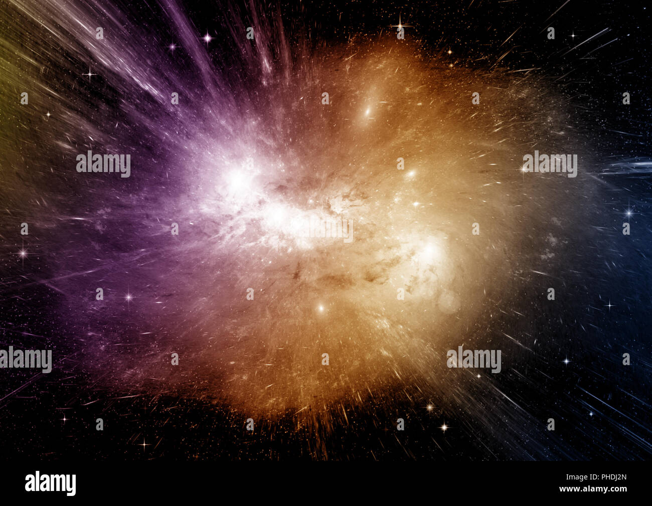 Stars, dust and gas nebula in a far galaxy Stock Photo - Alamy