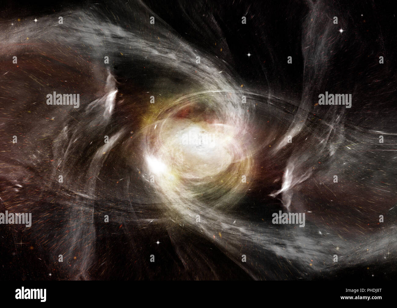 Stars, dust and gas nebula in a far galaxy Stock Photo - Alamy