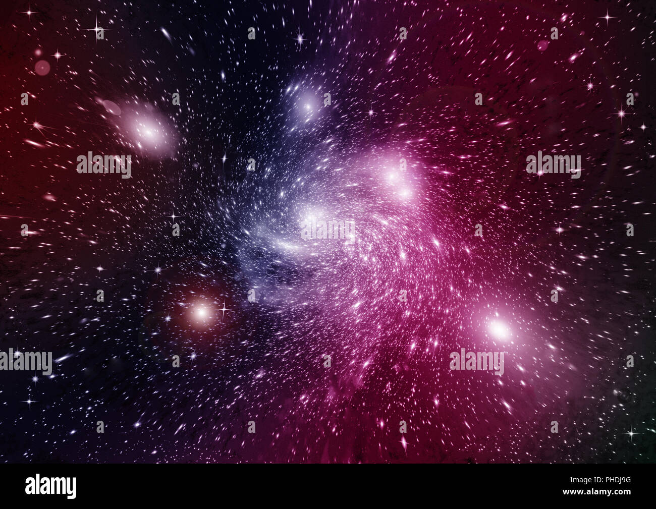 Stars, dust and gas nebula in a far galaxy Stock Photo - Alamy