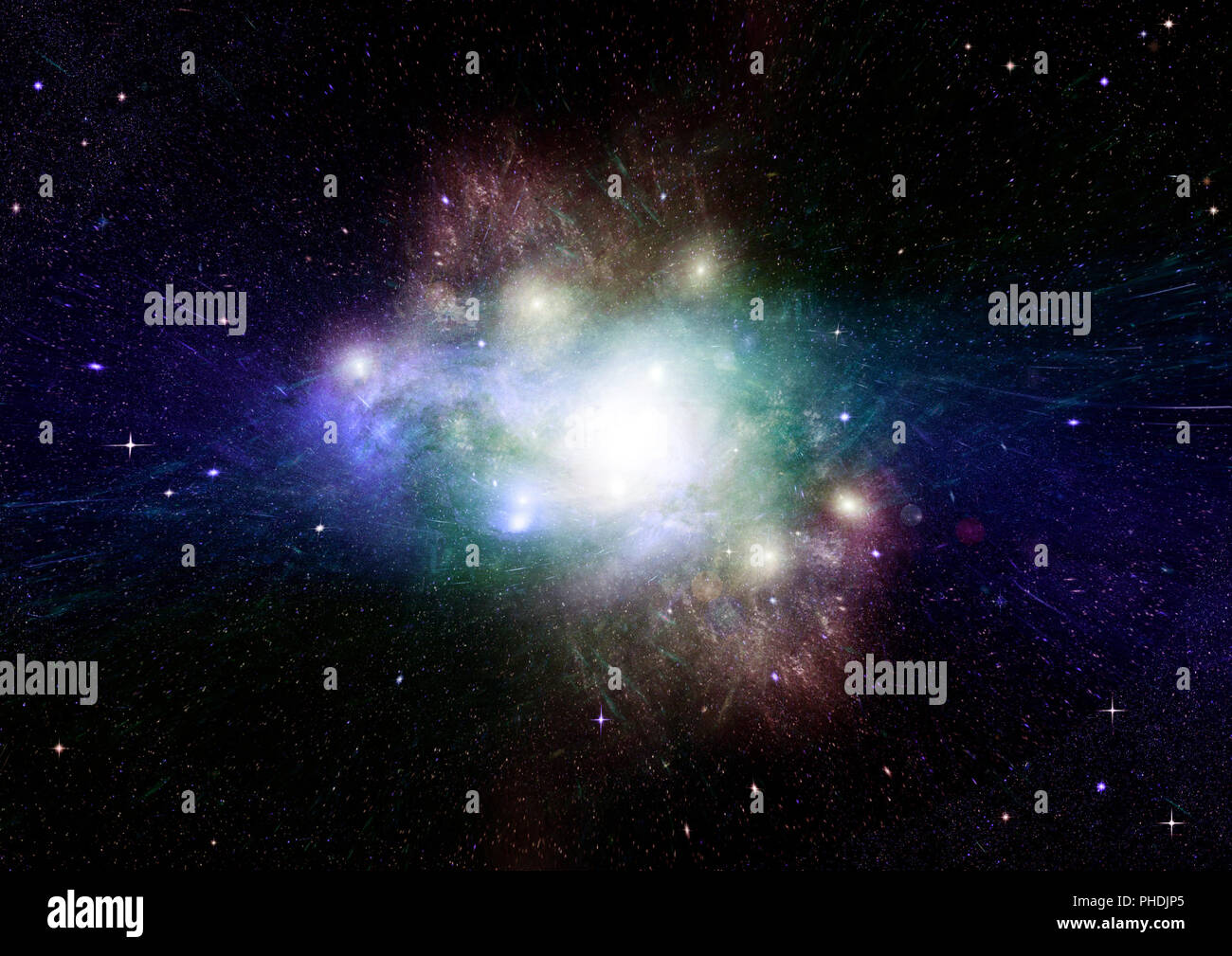 Stars, dust and gas nebula in a far galaxy Stock Photo - Alamy