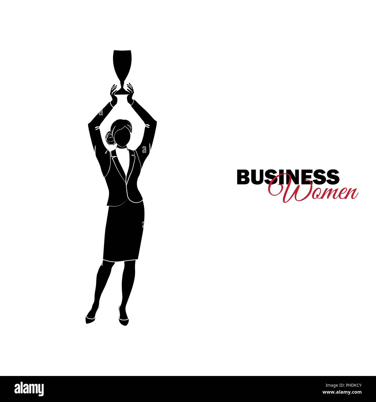 Businesswoman. Woman in business suit. Businesswoman holds a cup over ...