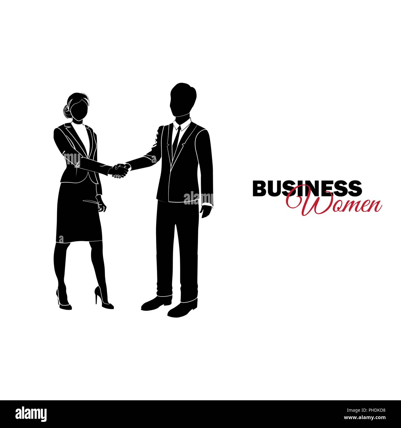 Businesswoman. Woman in business suit. Businesswoman shaking hands with ...