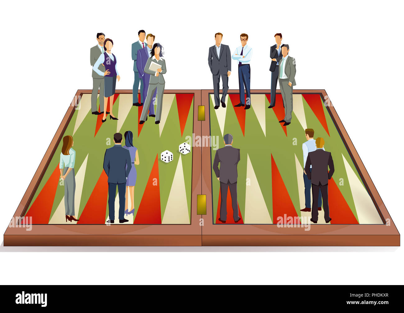 Backgammon game concept, illustration Stock Photo - Alamy