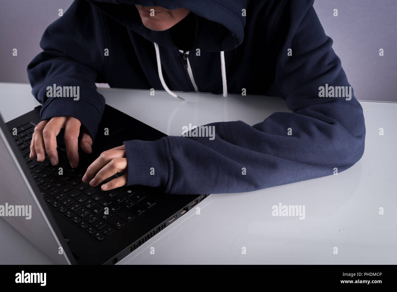 Hacker on the computer Stock Photo - Alamy