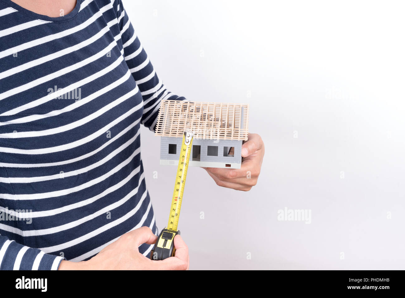 Woman and tape measure hi-res stock photography and images - Alamy