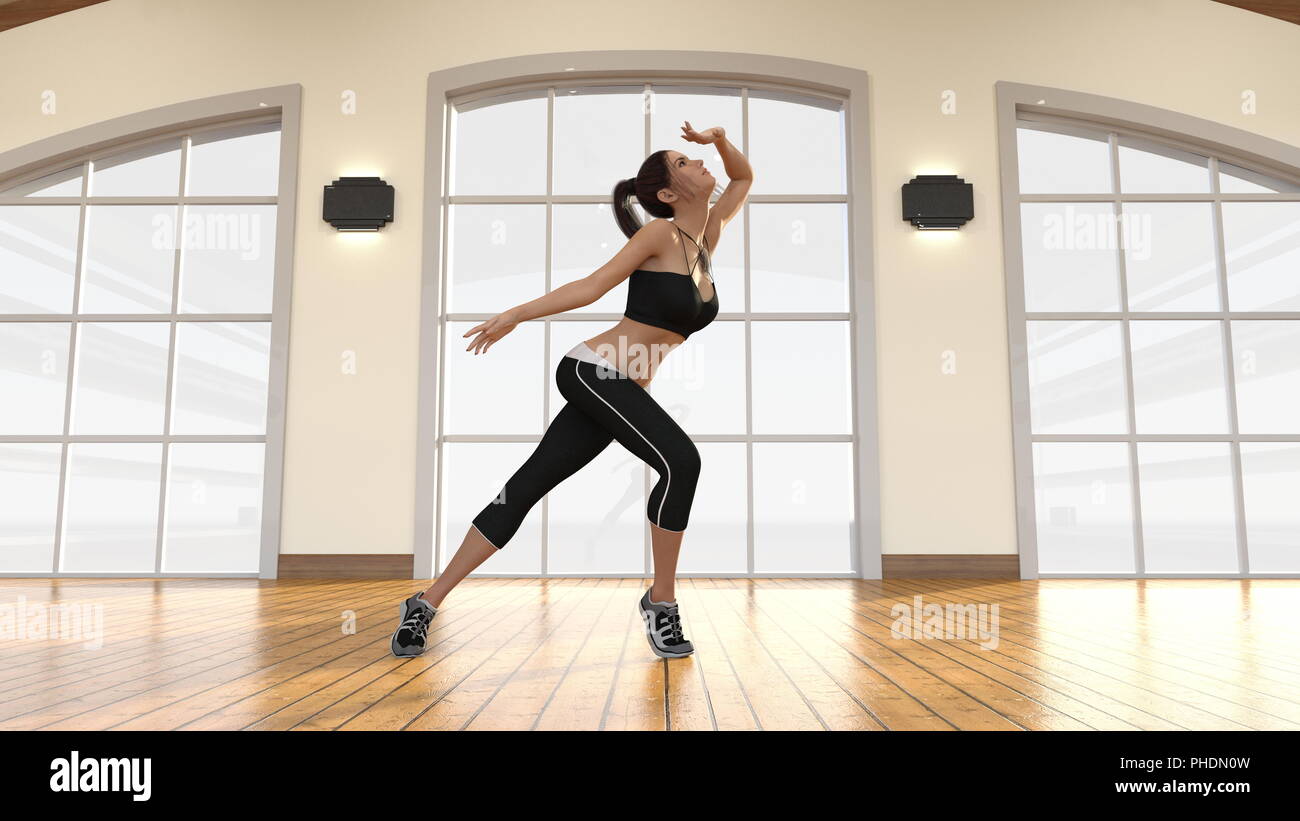 Beautiful Dancer with Modern Dance Female Stance Stock Photo - Alamy