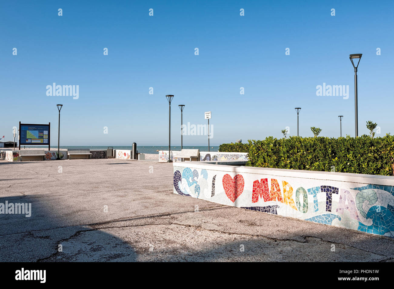 Marotta, seafront and mosaic Stock Photo - Alamy