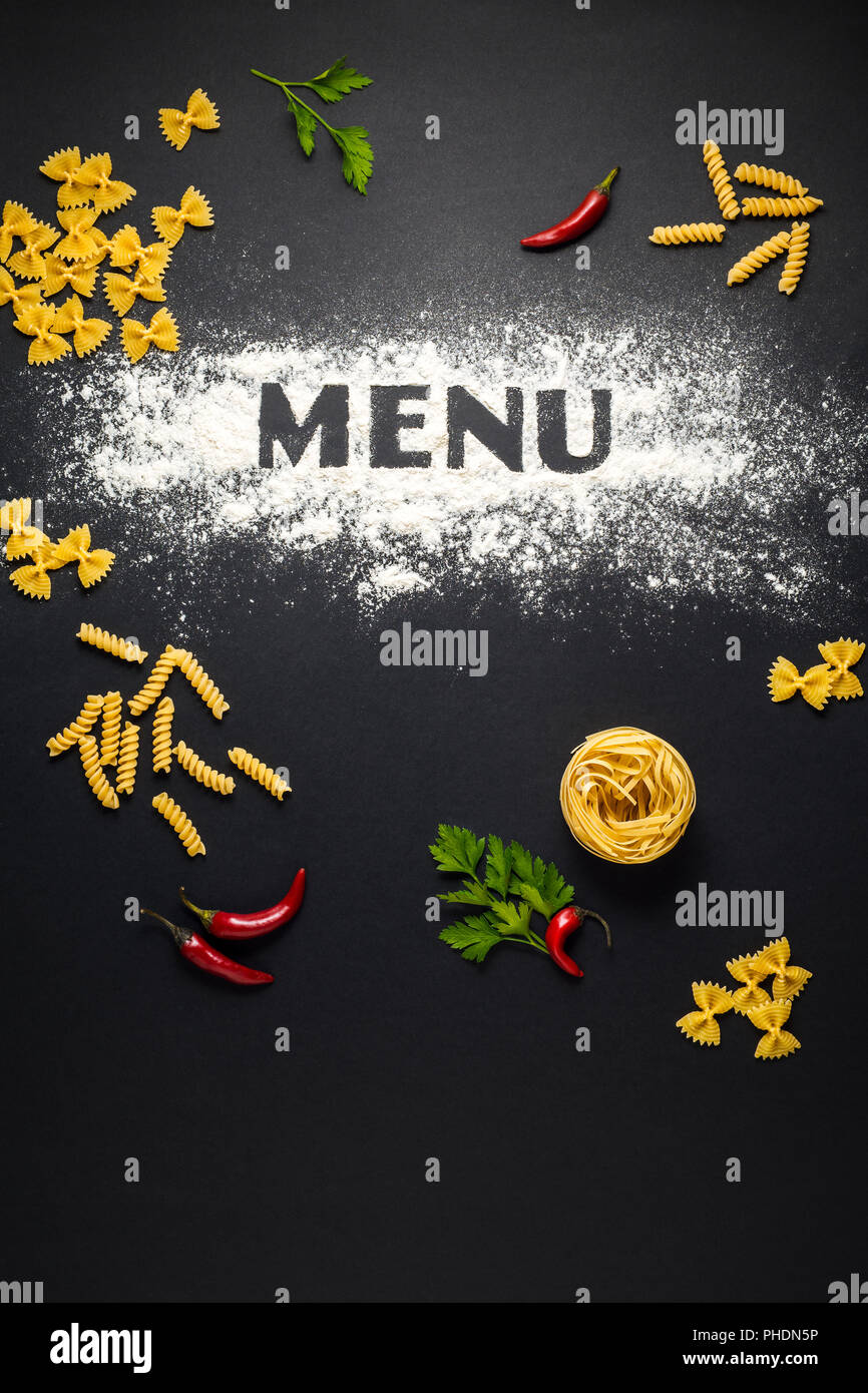Creative food menu hi-res stock photography and images - Alamy