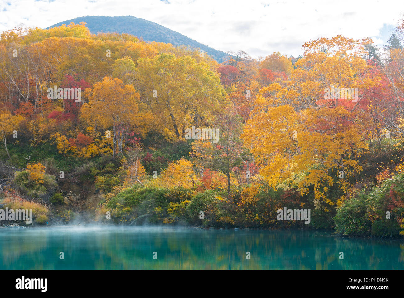 Autumn Onsen Lake Aomori Japan Stock Photo - Alamy