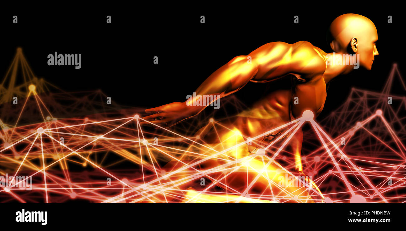 Disruptive Technology of the Human Body and Mind Stock Photo - Alamy