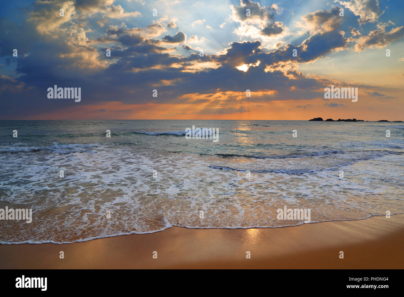 Light water with sea and sunset landscape landscape with beach hi-res ...