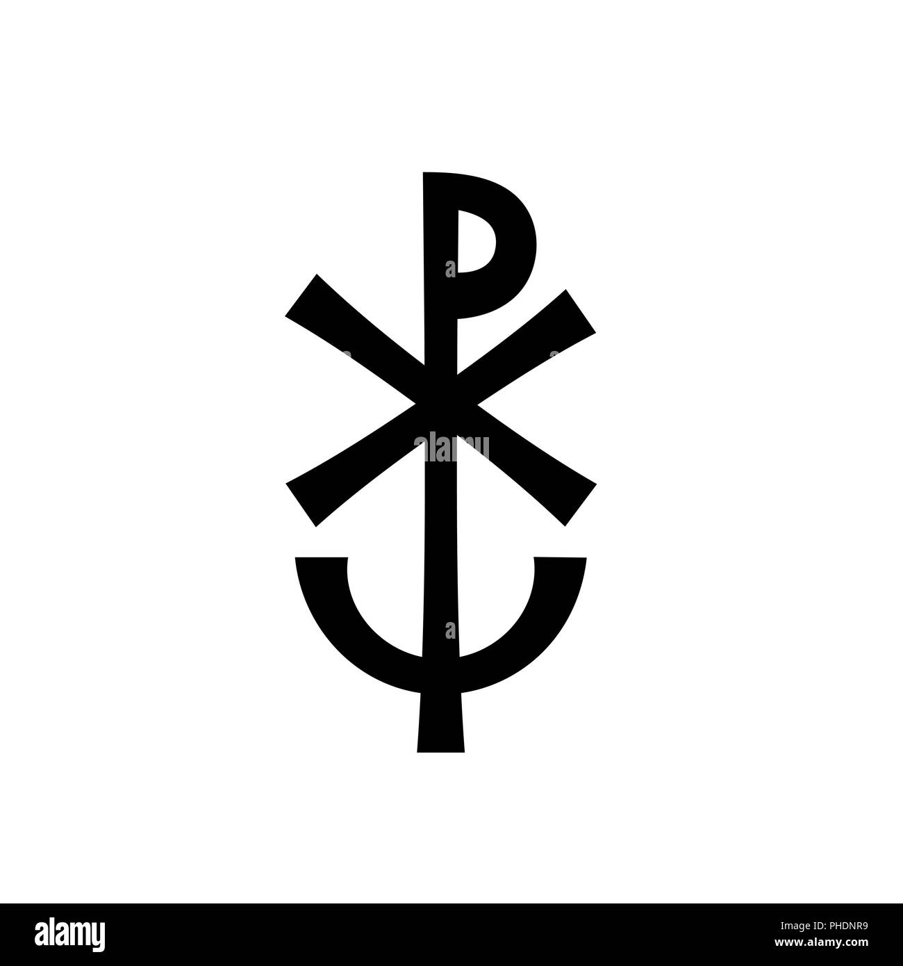 Christian monogram of Jesus Christ (Christogram Stock Photo - Alamy