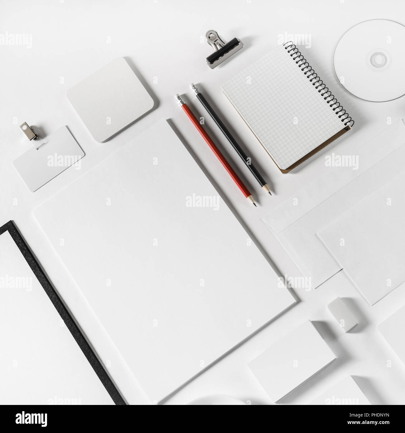 Blank stationery template Stock Photo - Alamy
