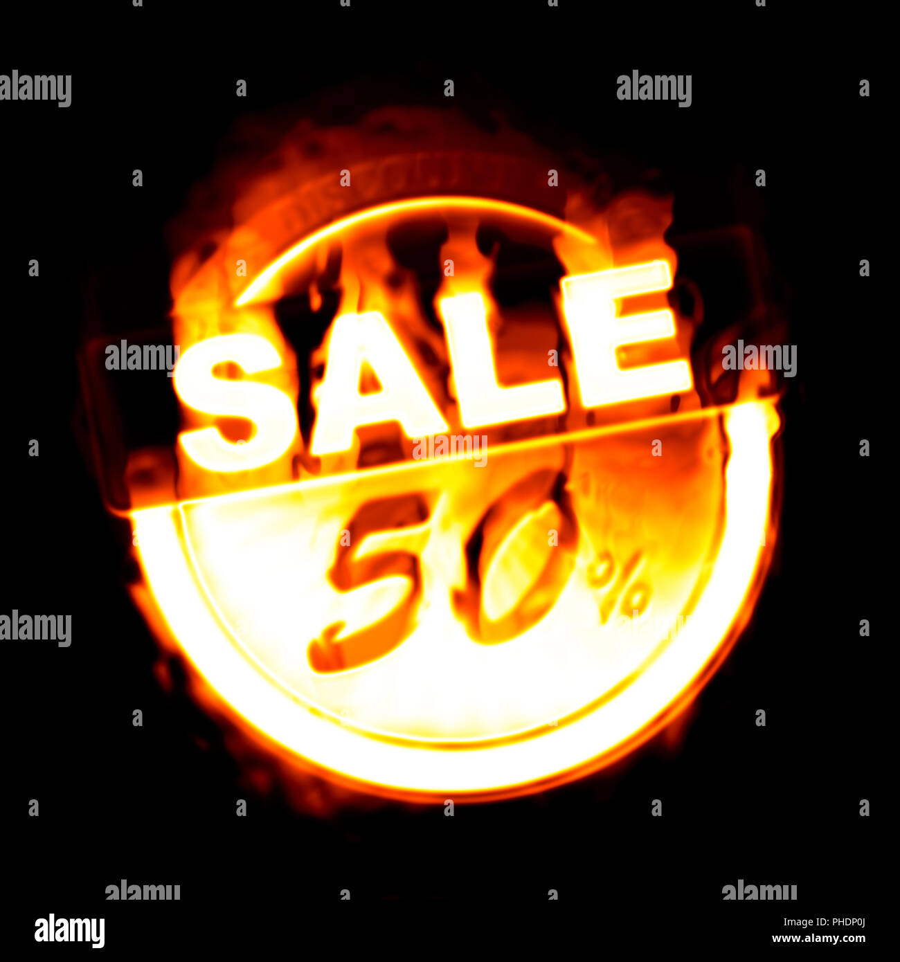 Fire sale 50 Stock Photo - Alamy