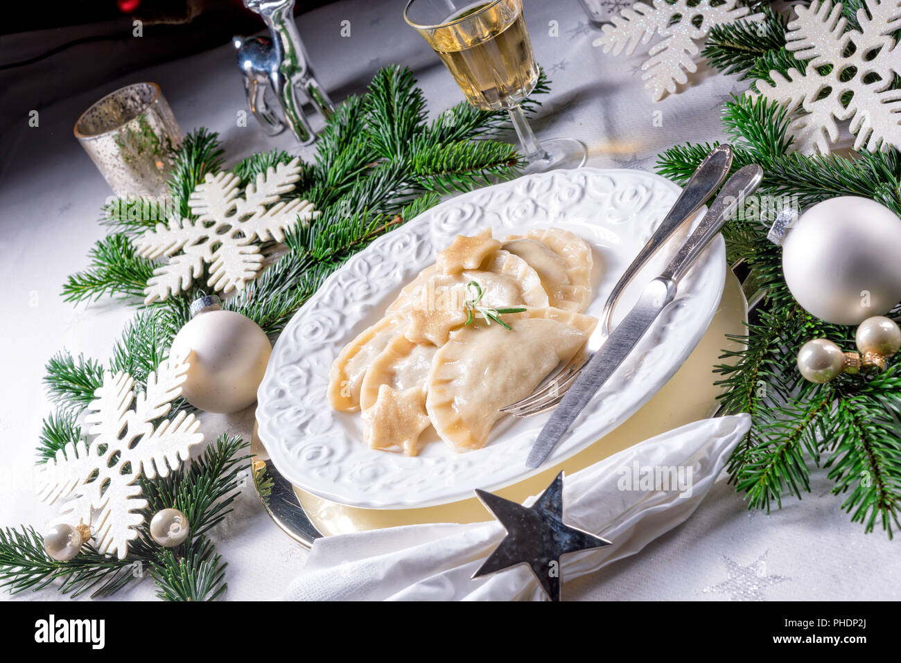 Traditional christmas pierogi Stock Photo - Alamy