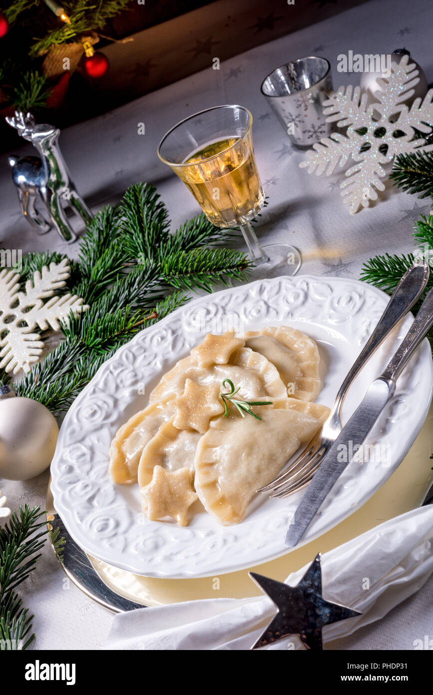Traditional christmas pierogi Stock Photo - Alamy