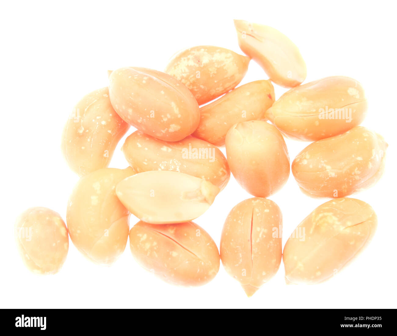 Peanuts on white Stock Photo - Alamy