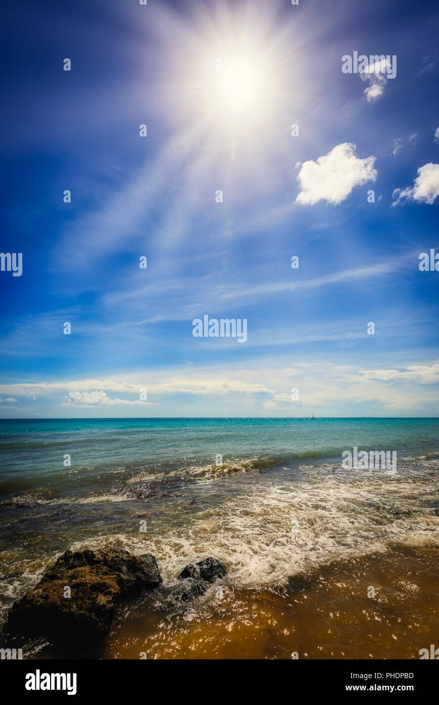 Magical paradise beach of the Caribbean sea Stock Photo - Alamy