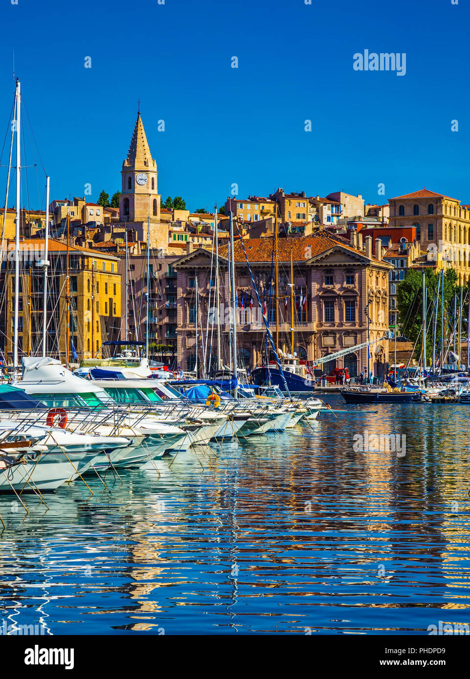 The waterfront in Marseille Old Port Stock Photo - Alamy
