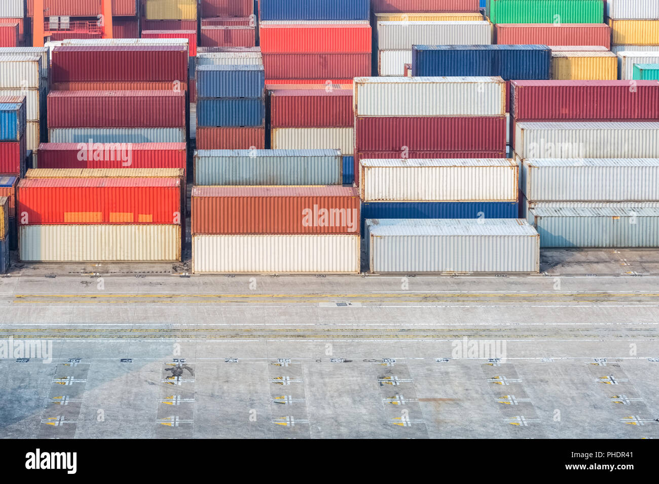 container depot closeup Stock Photo - Alamy