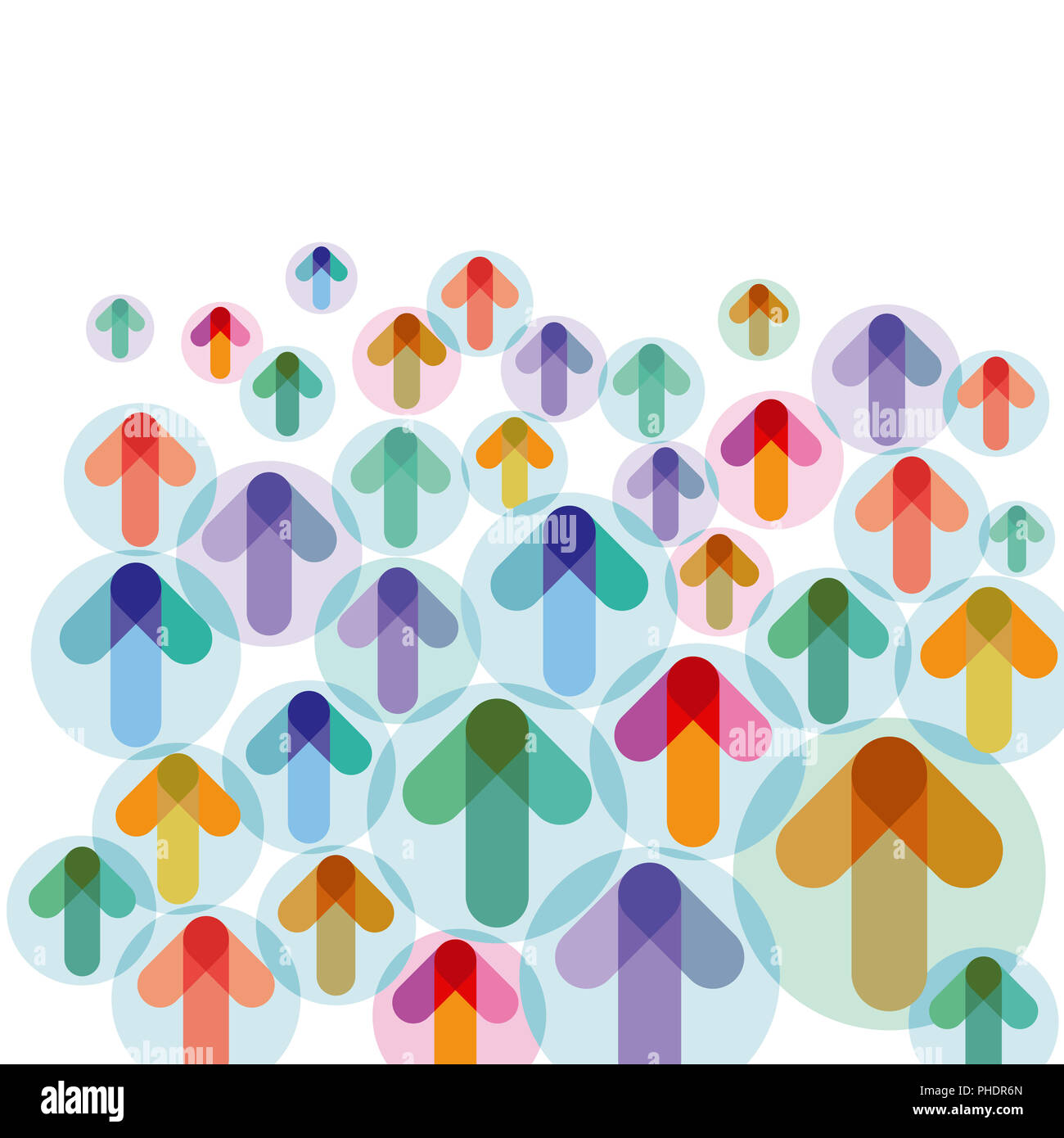 Colorful arrow up, illustration Stock Photo - Alamy