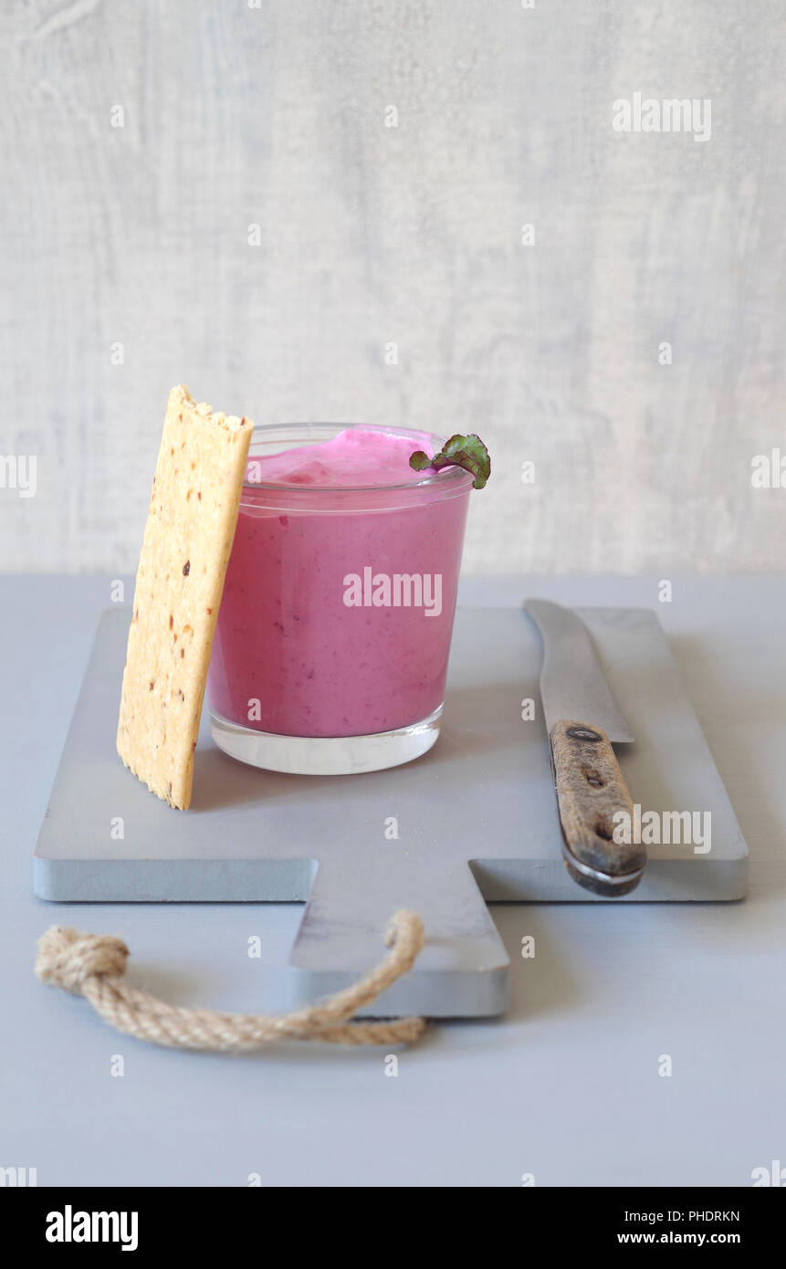 beetroot cream cheese Stock Photo - Alamy