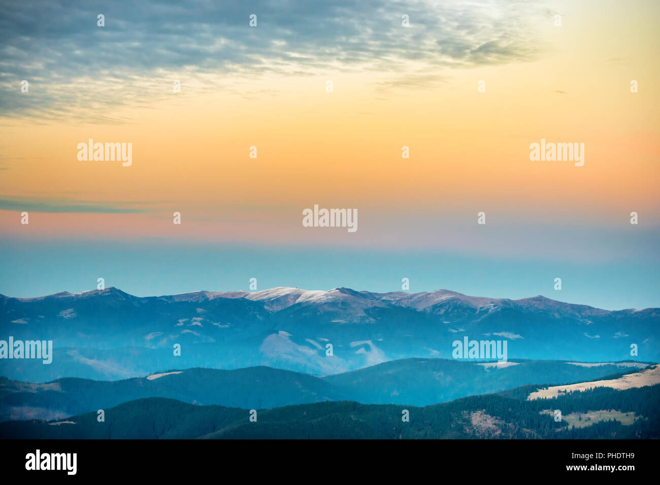 Beautiful blue mountains and hills Stock Photo - Alamy