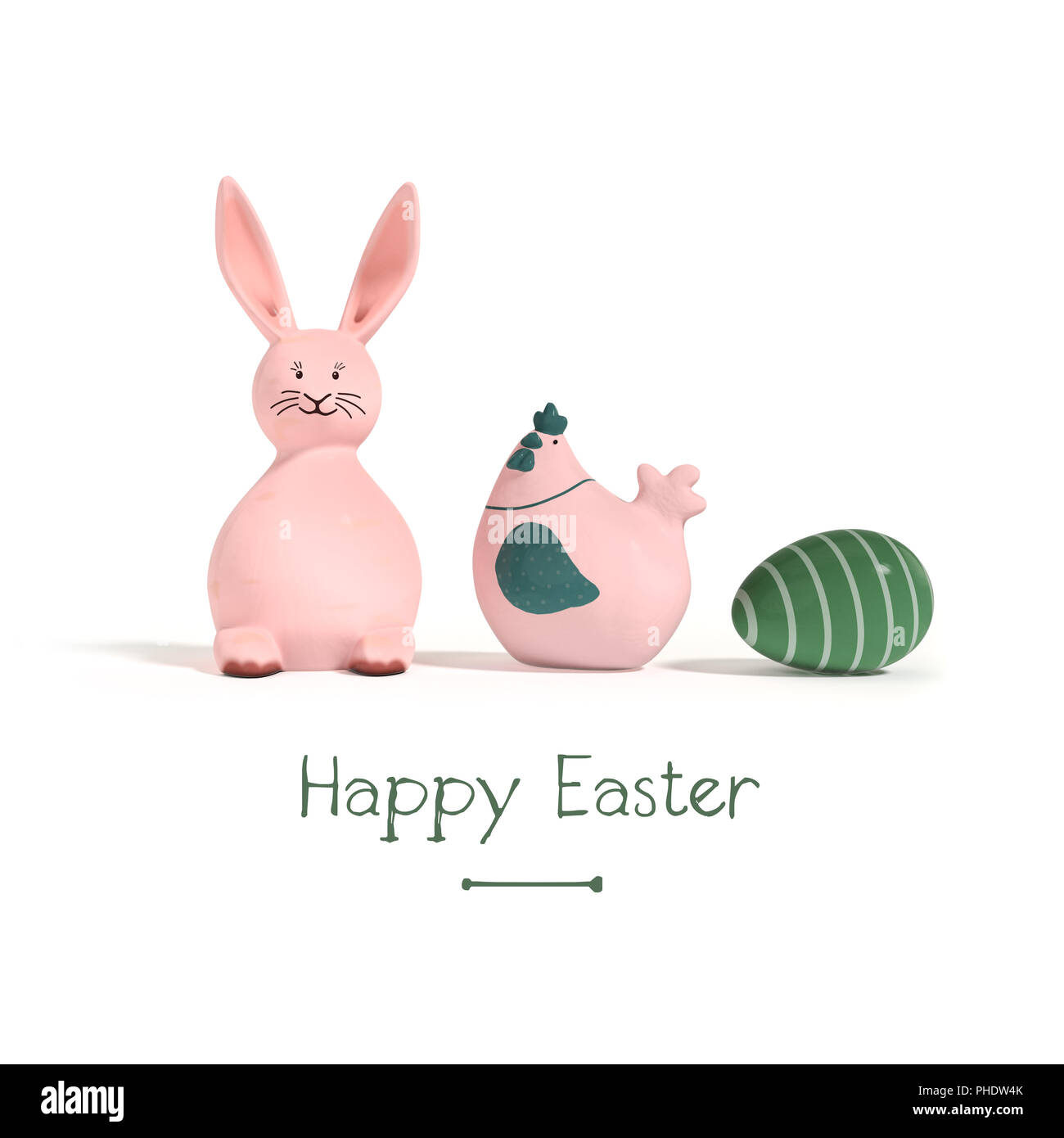 Happy easter text colorful painted eggs Cut Out Stock Images & Pictures ...