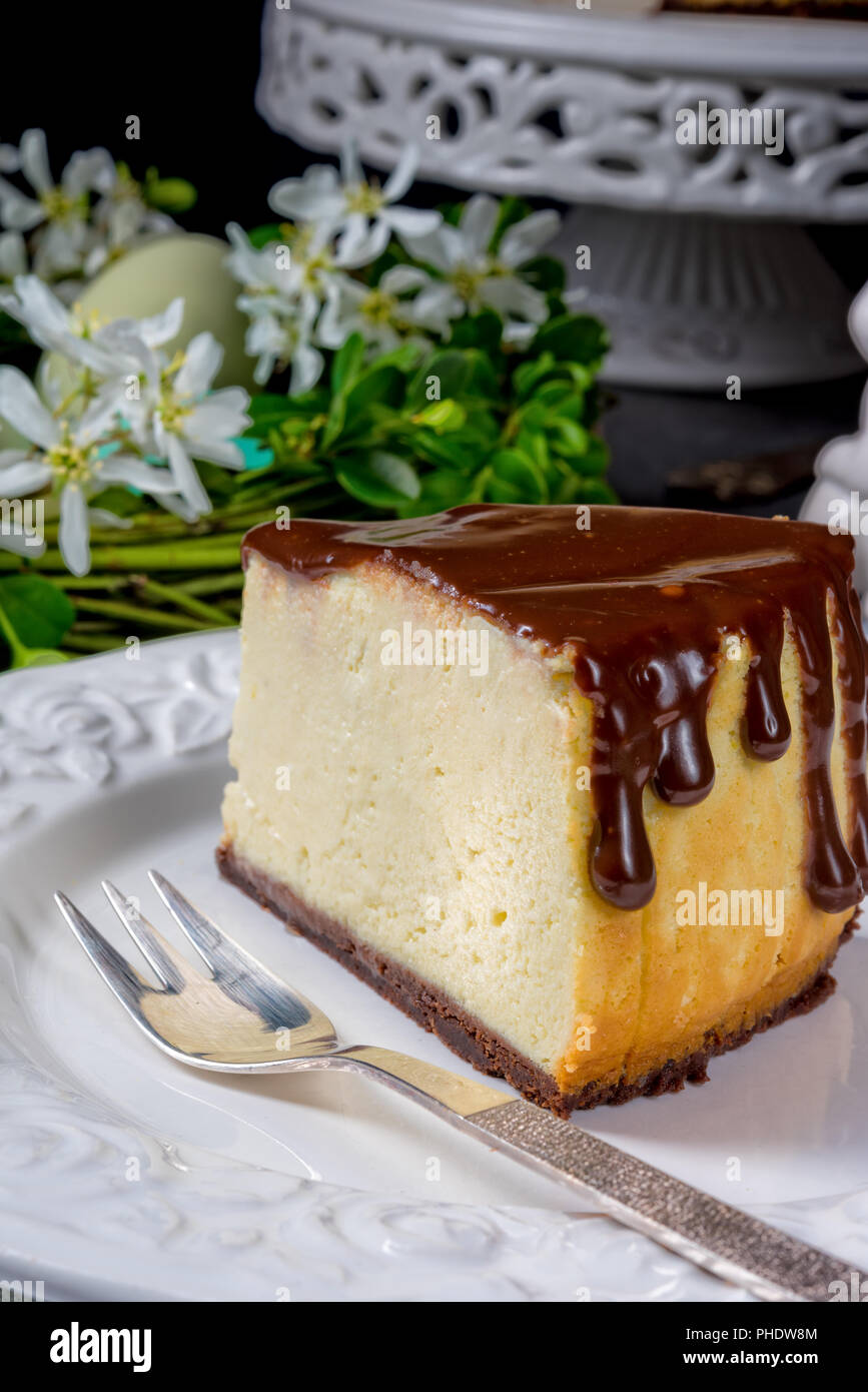 Spring cheese cake with pistachios Stock Photo - Alamy