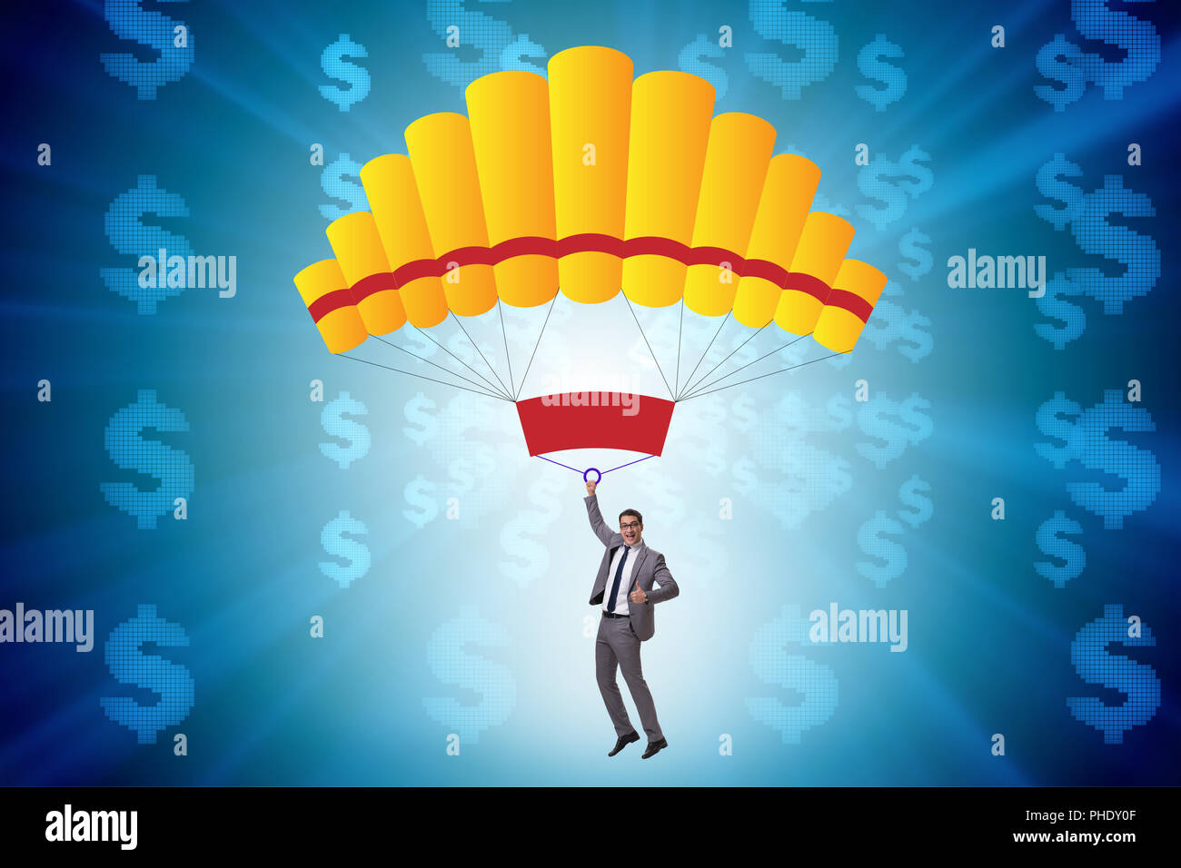 Golden parachute worker hi-res stock photography and images - Alamy