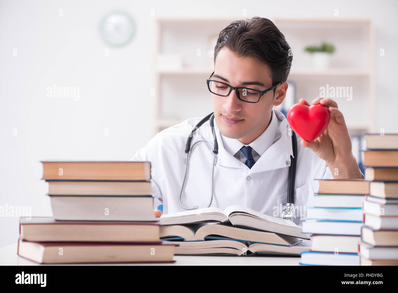 Medical student preparing for university exams Stock Photo - Alamy