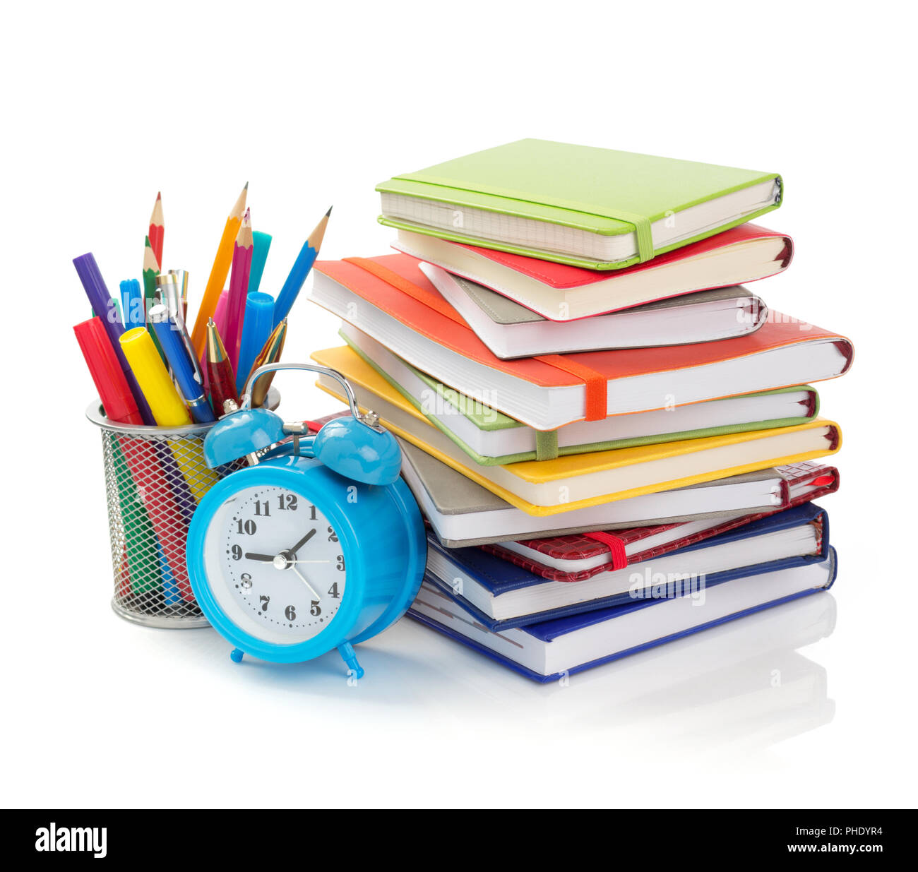 notebook and notepad isolated at white background Stock Photo - Alamy