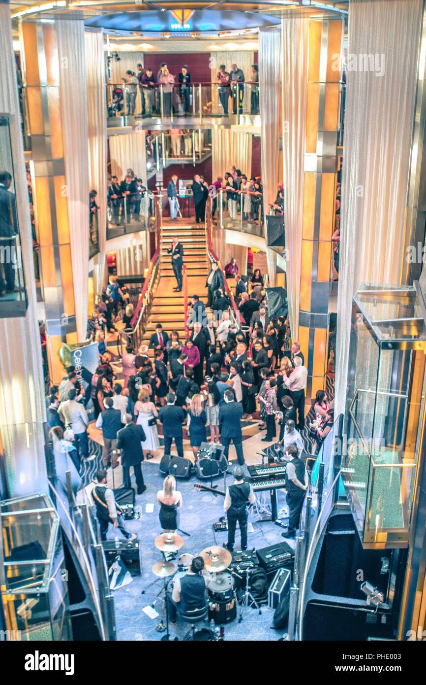 cruise ship lobby atrium on celebrity cruises Stock Photo - Alamy