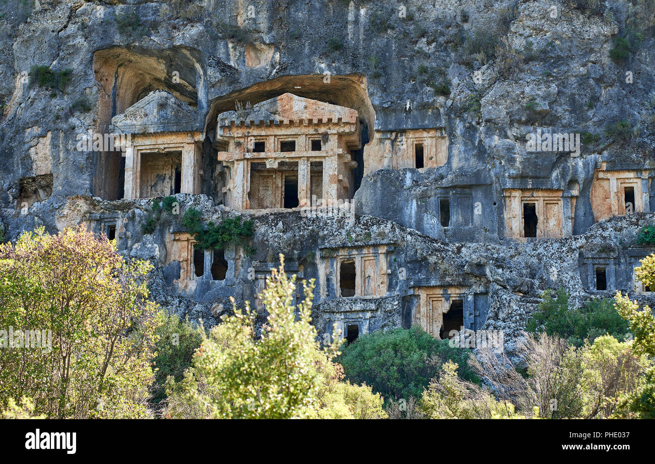 Ancient rock tomb fethiye hi-res stock photography and images - Alamy