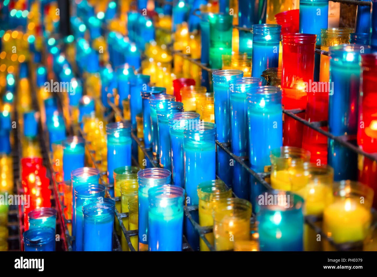 Many colorful candles Stock Photo - Alamy