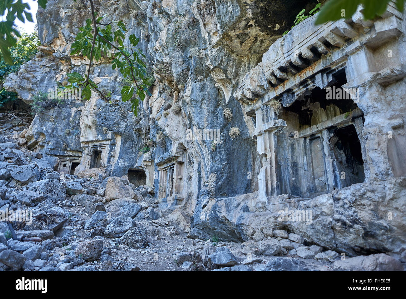 Fethiye rock tombs hi-res stock photography and images - Alamy