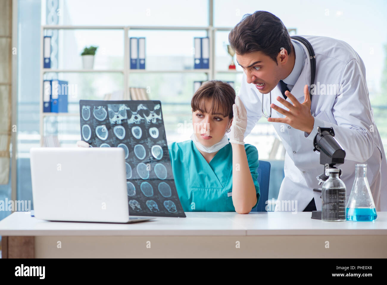 Woman shouting in hospital hi-res stock photography and images - Alamy