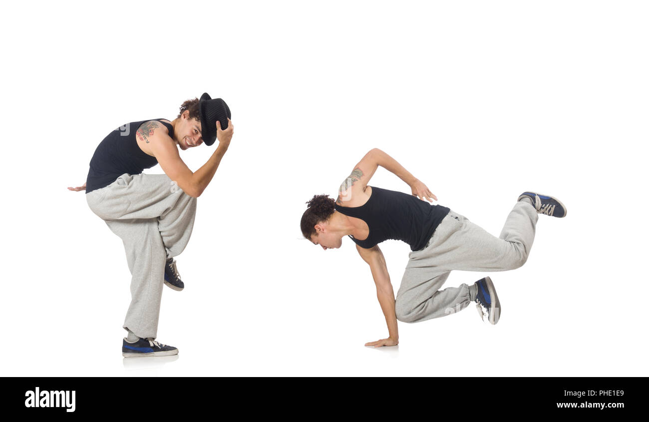 Man dancing isolated on the white Stock Photo - Alamy