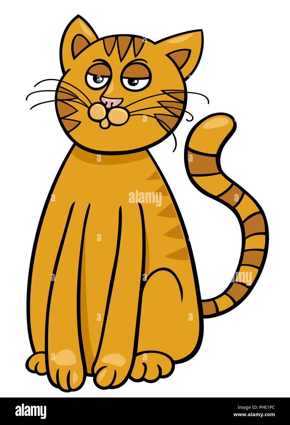 domestic cat cartoon comic animal character Stock Photo - Alamy