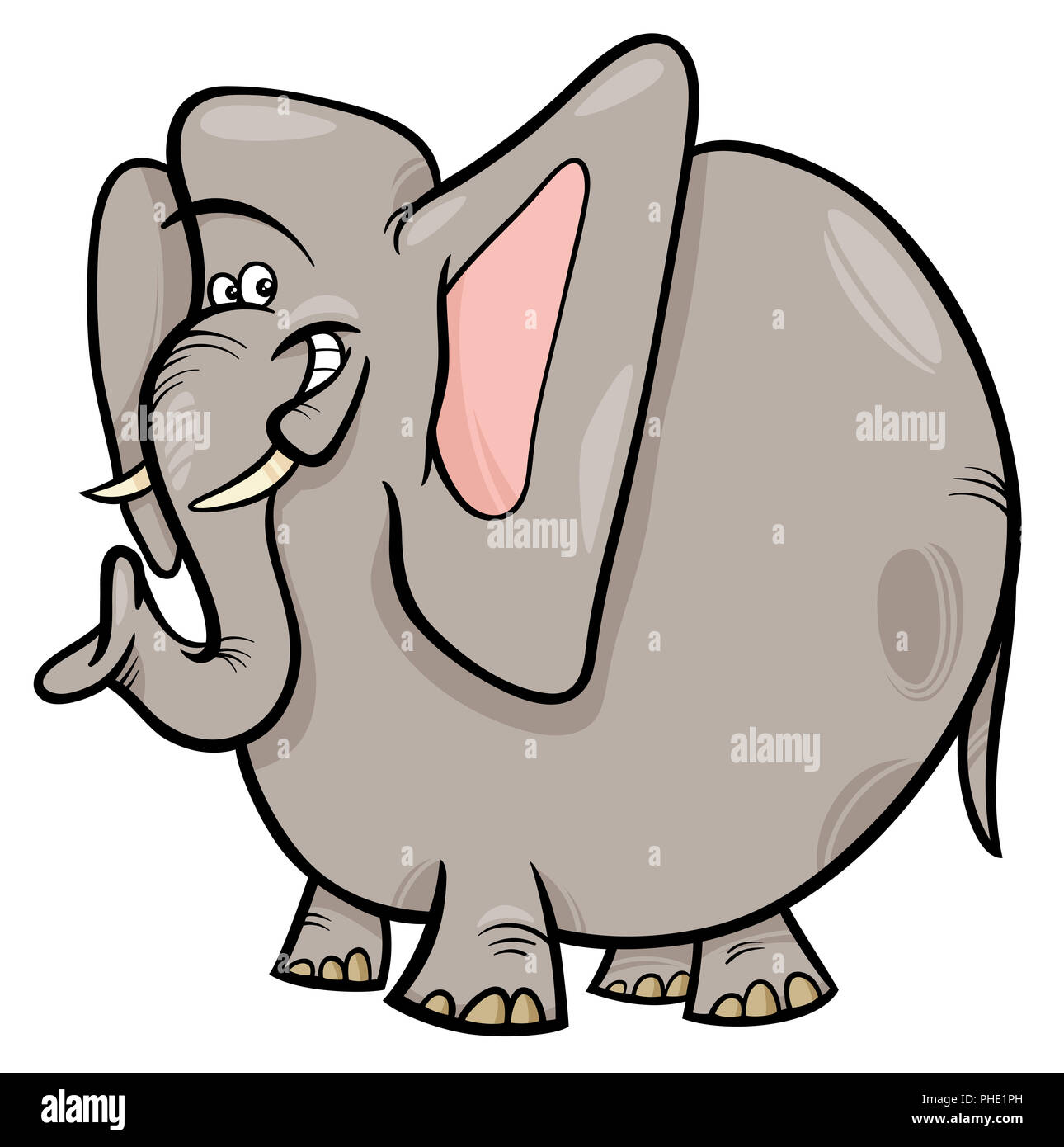 elephant cartoon wild animal character Stock Photo - Alamy